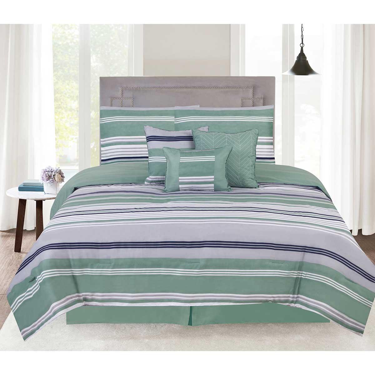 Click here for Ashley Cooper(tm) Brooks Stripe 7pc. Reversible Co... prices