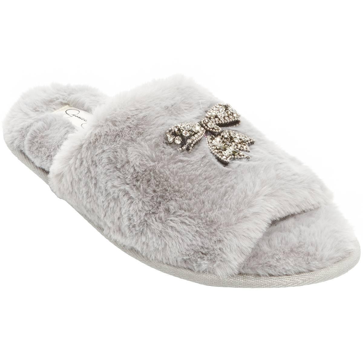 Click here for Womens Jessica Simpson Embellished Bow Plush Slide... prices