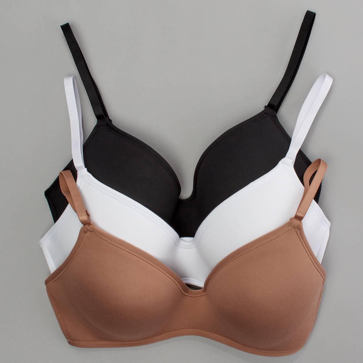 Click here for Womens Rene Rofe(R) 3pk. Brushed Hour Wire-Free Br... prices