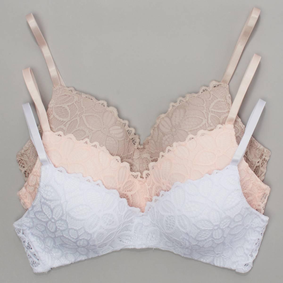 Click here for Womens Rene Rofe(R) 3pk. Lacey Wire-Free Bras - B2... prices