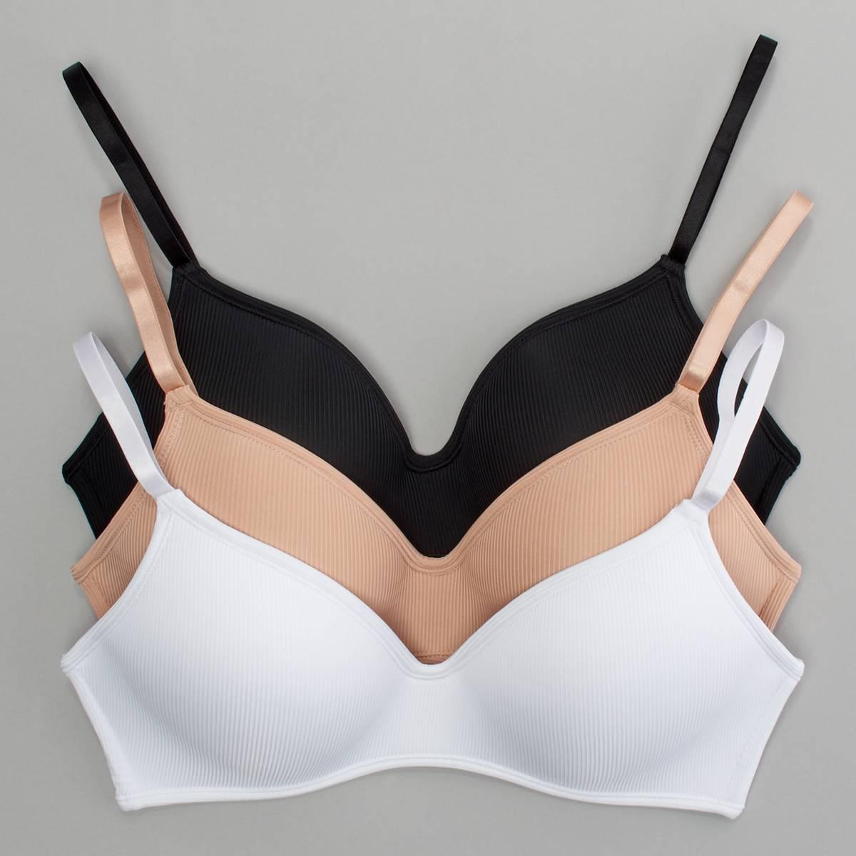 Click here for Womens Rene Rofe(R) 3pk. Ribbed Weekender Bras B29... prices