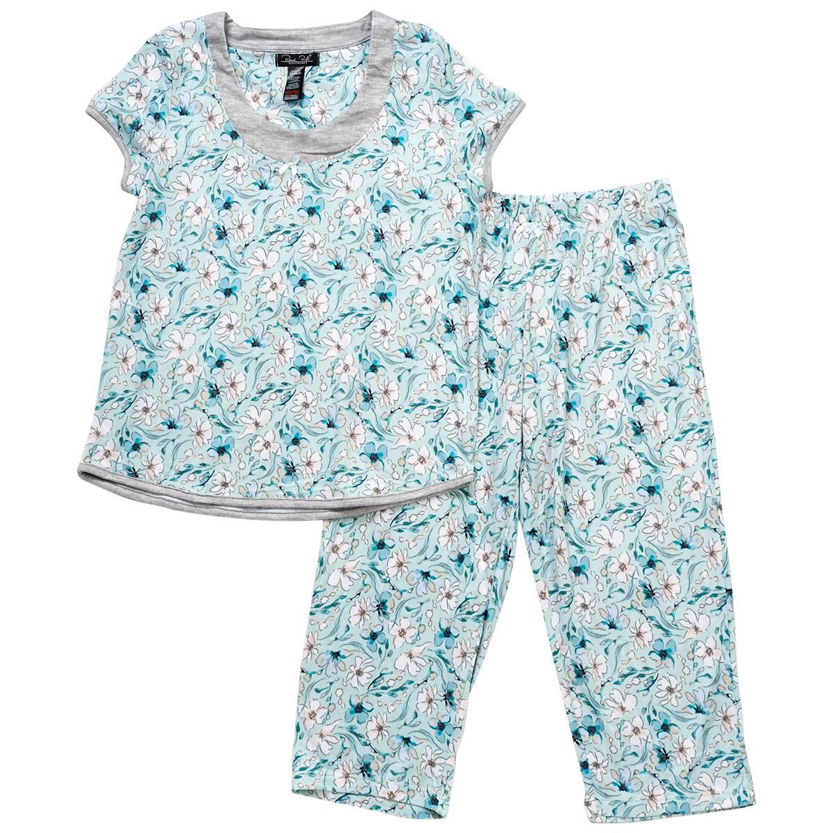 Click here for Womens Rene Rofe(R) Short Sleeve Floral Capri Paja... prices