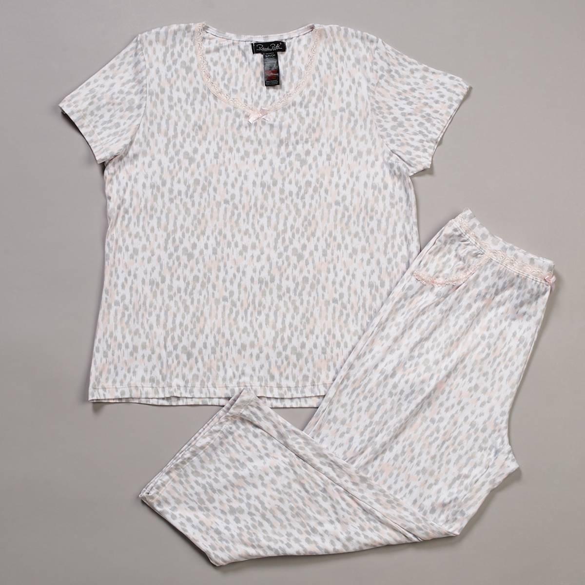 Click here for Womens Rene Rofe(R) Short Sleeve Animal Capri Paja... prices