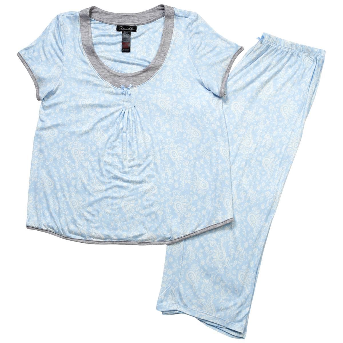 Click here for Womens Rene Rofe(R) Short Sleeve Paisley Capri Paj... prices