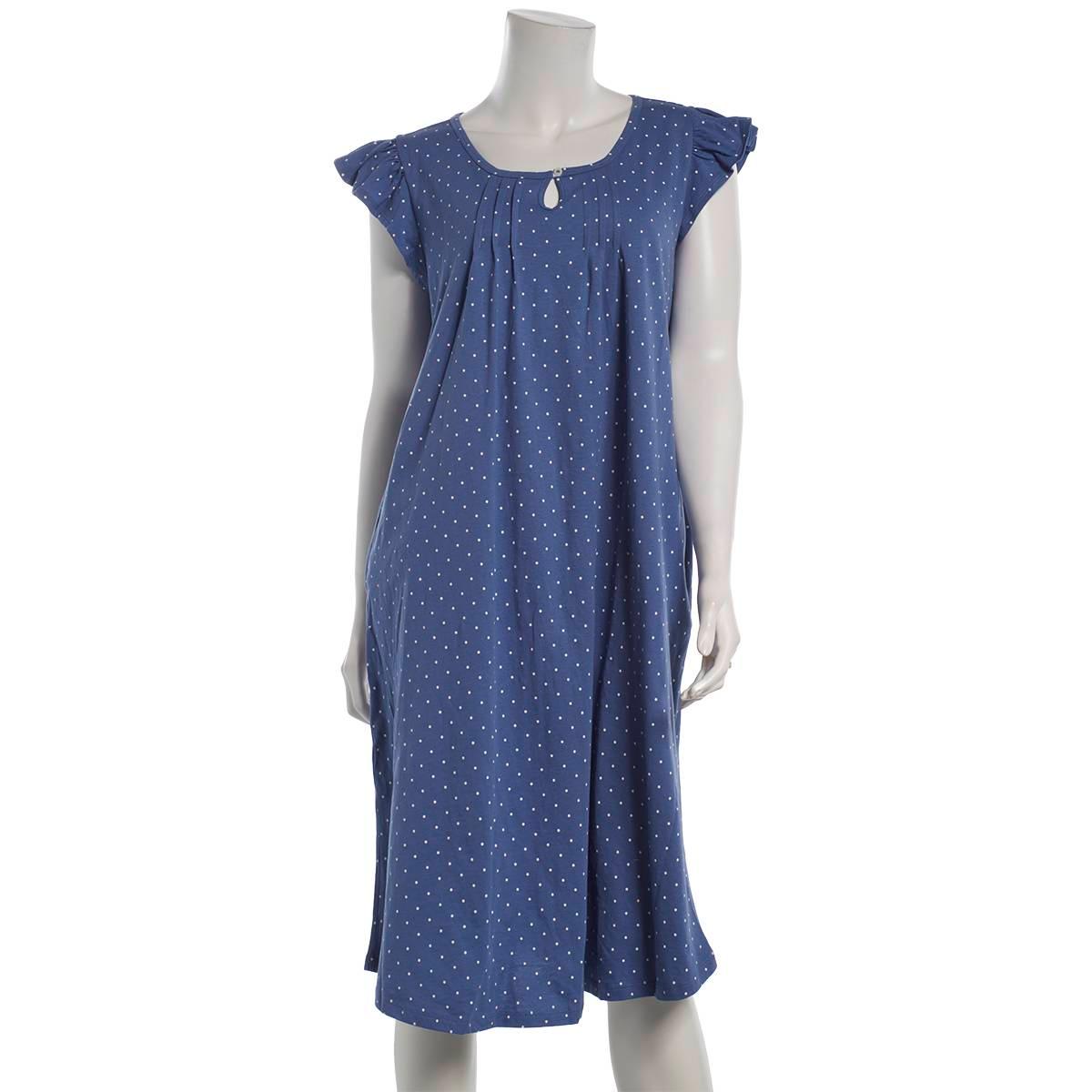 Click here for Womens Poppy & Clay Dotted Flutter Sleeve Nightgow... prices