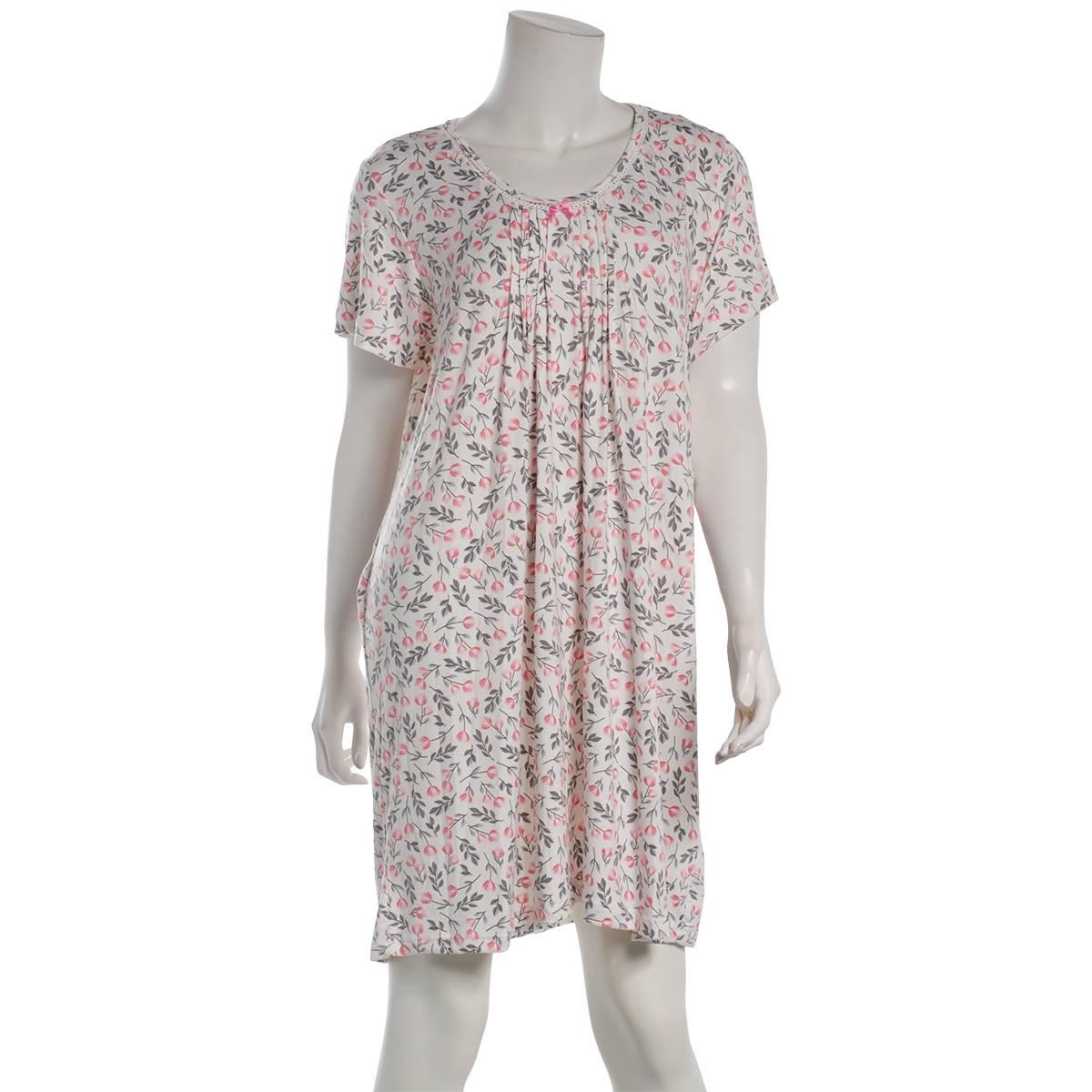 Click here for Womens Rene Rofe(R) Floral Pleated Front V-Neck Ni... prices