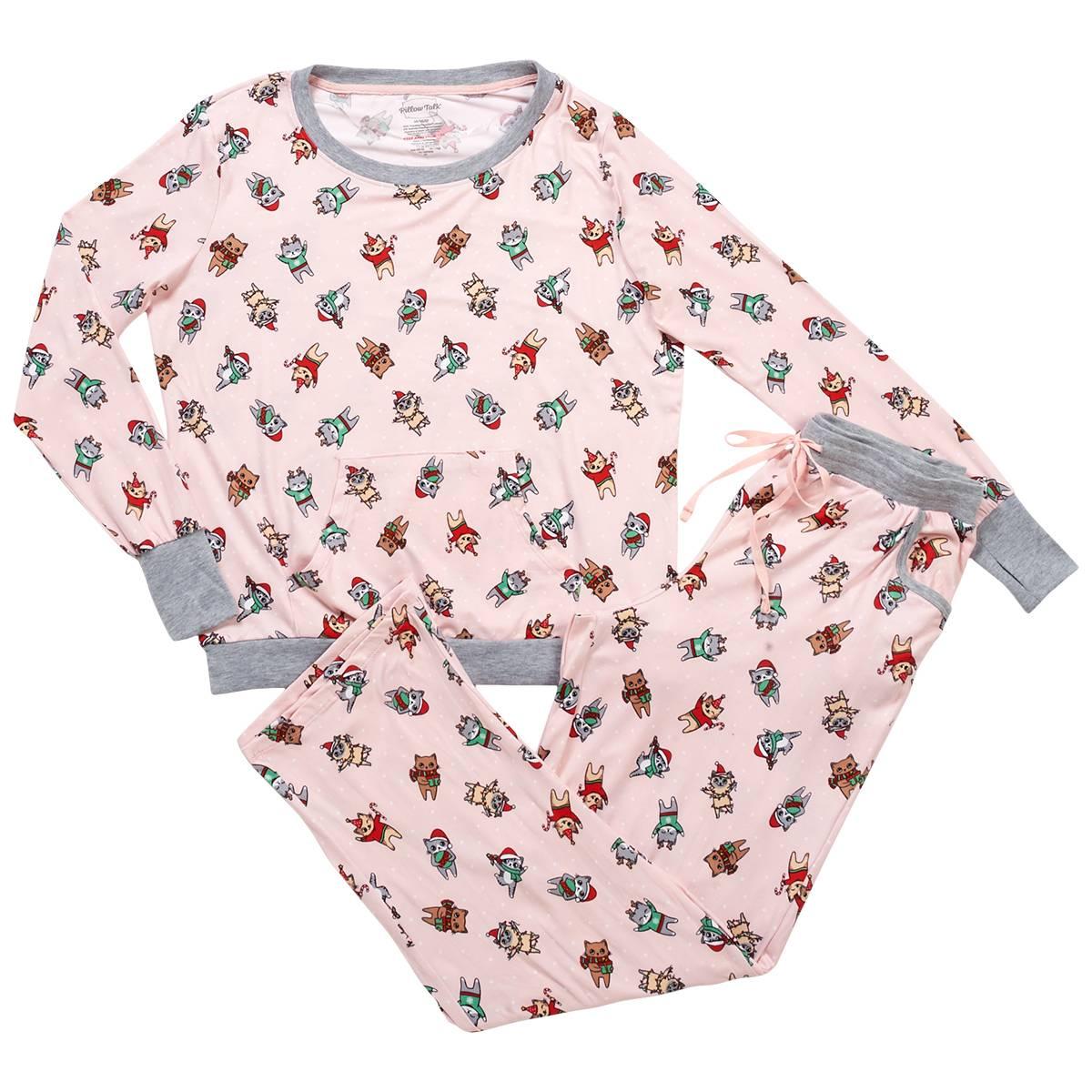 Click here for Juniors Pillow Talk Long Sleeve Crazy Christmas Ca... prices