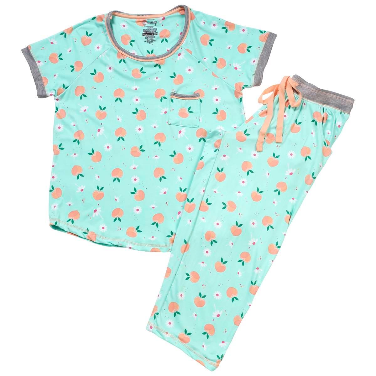Click here for Juniors Pillow Talk Short Sleeve Peaches & Daisies... prices