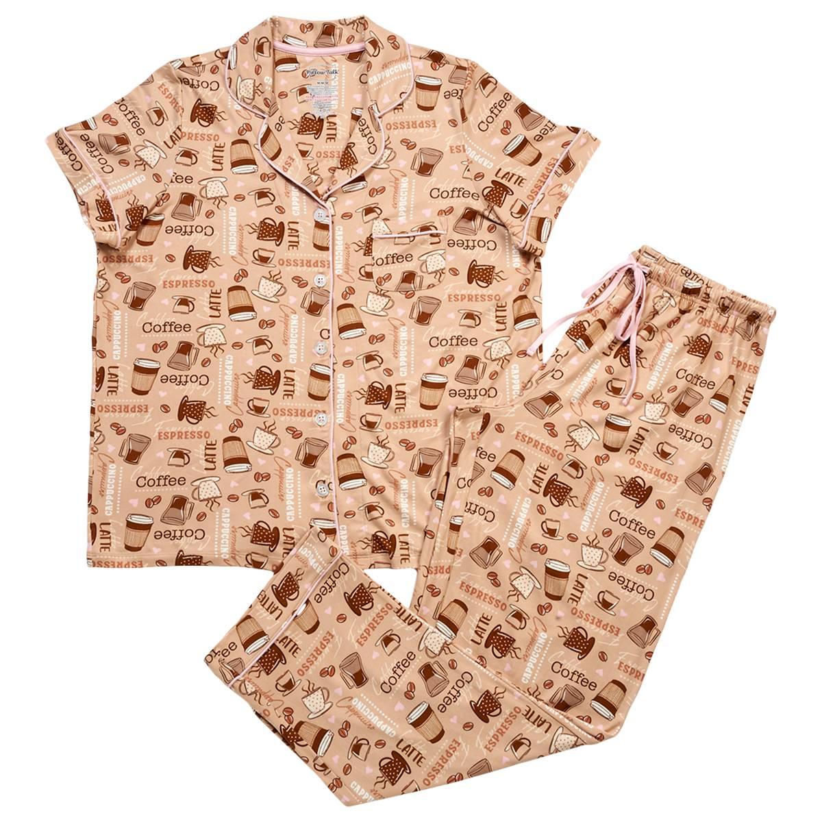Click here for Womens Pillow Talk Espresso Coffee Tee & Long Leg... prices