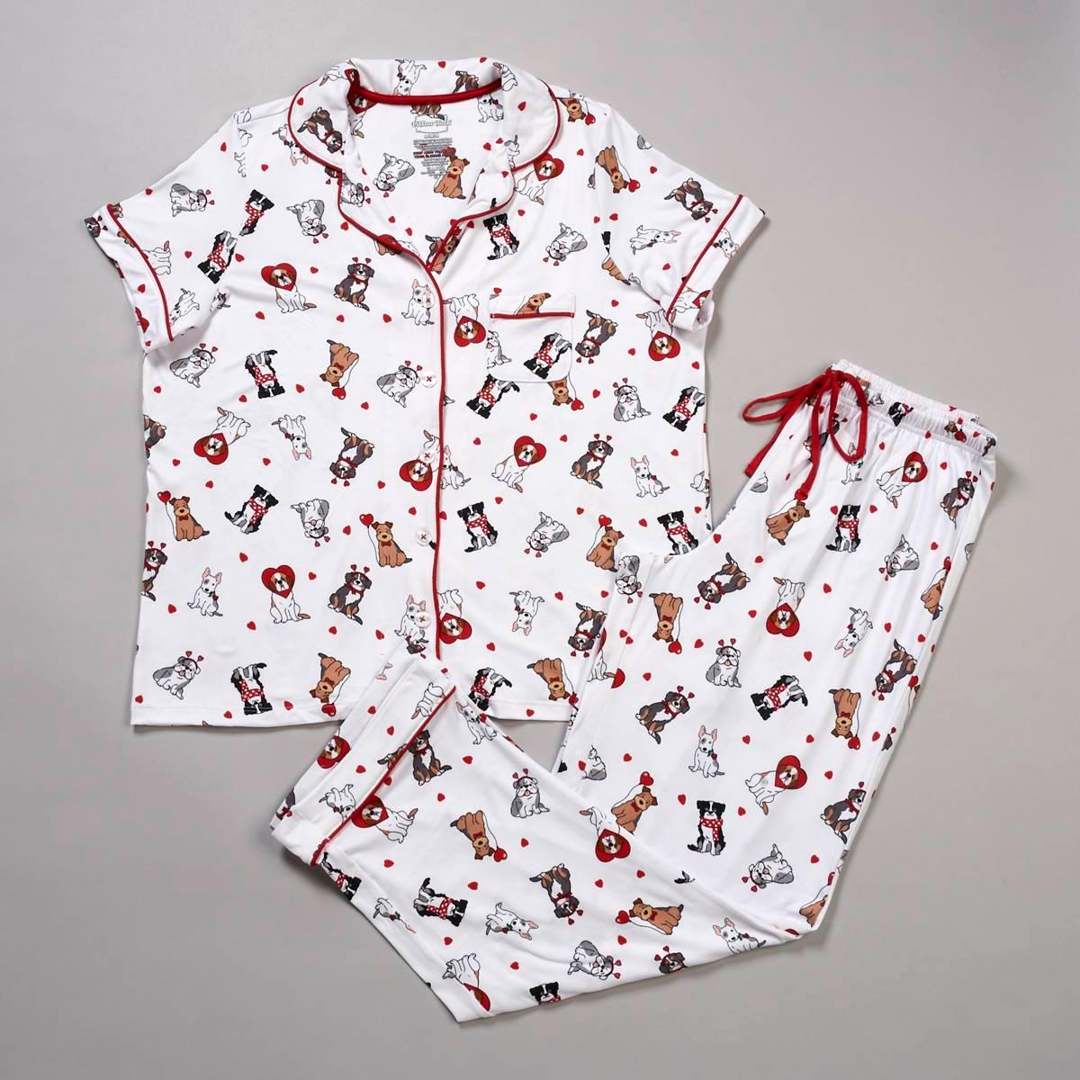 Click here for Womens Pillow Talk Short Sleeve Valentine Love Pup... prices