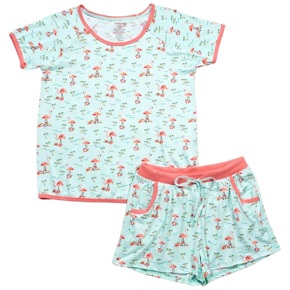 Click here for Juniors Pillow Talk Short Sleeve Flamingos Boxer P... prices