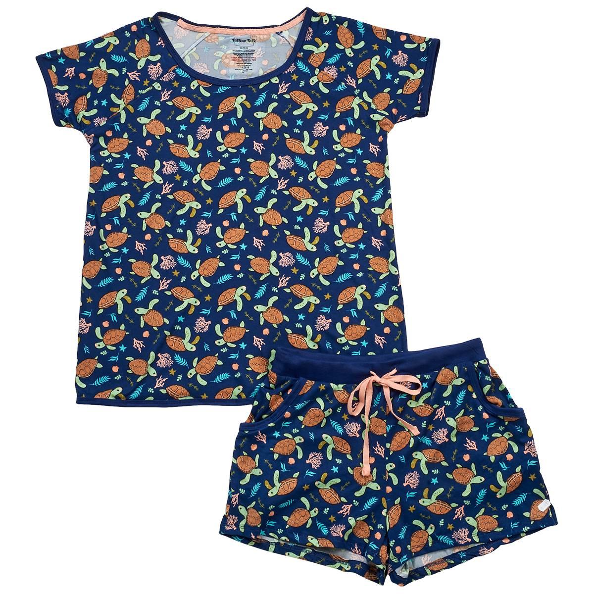 Click here for Juniors Pillow Talk Short Sleeve Turtles Boxer Paj... prices