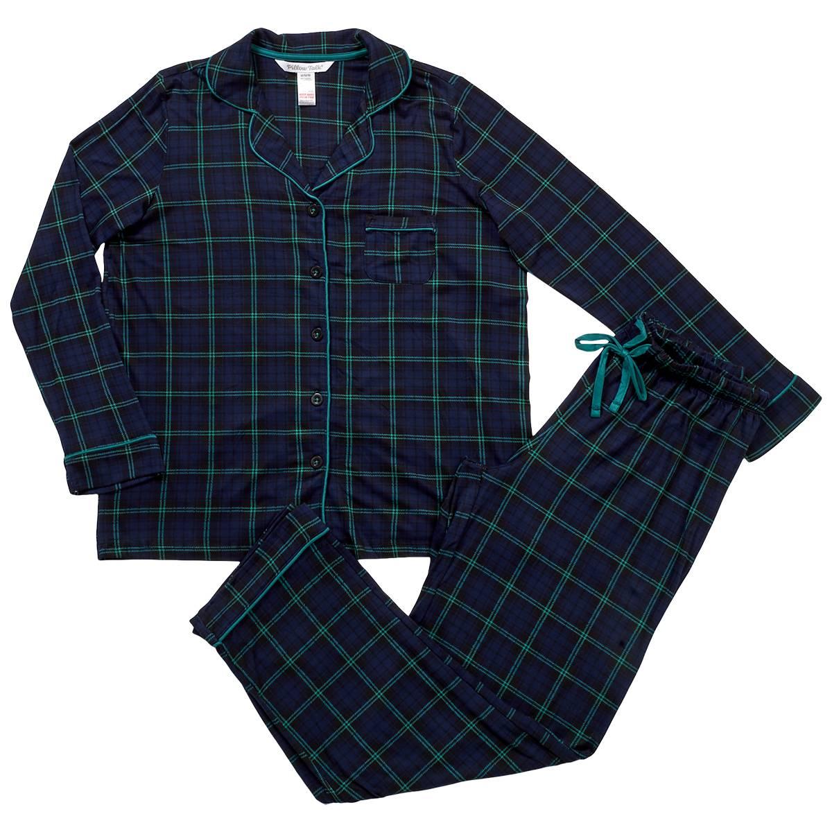 Click here for Womens Pillow Talk Long Sleeve Plaid Pajama Set prices