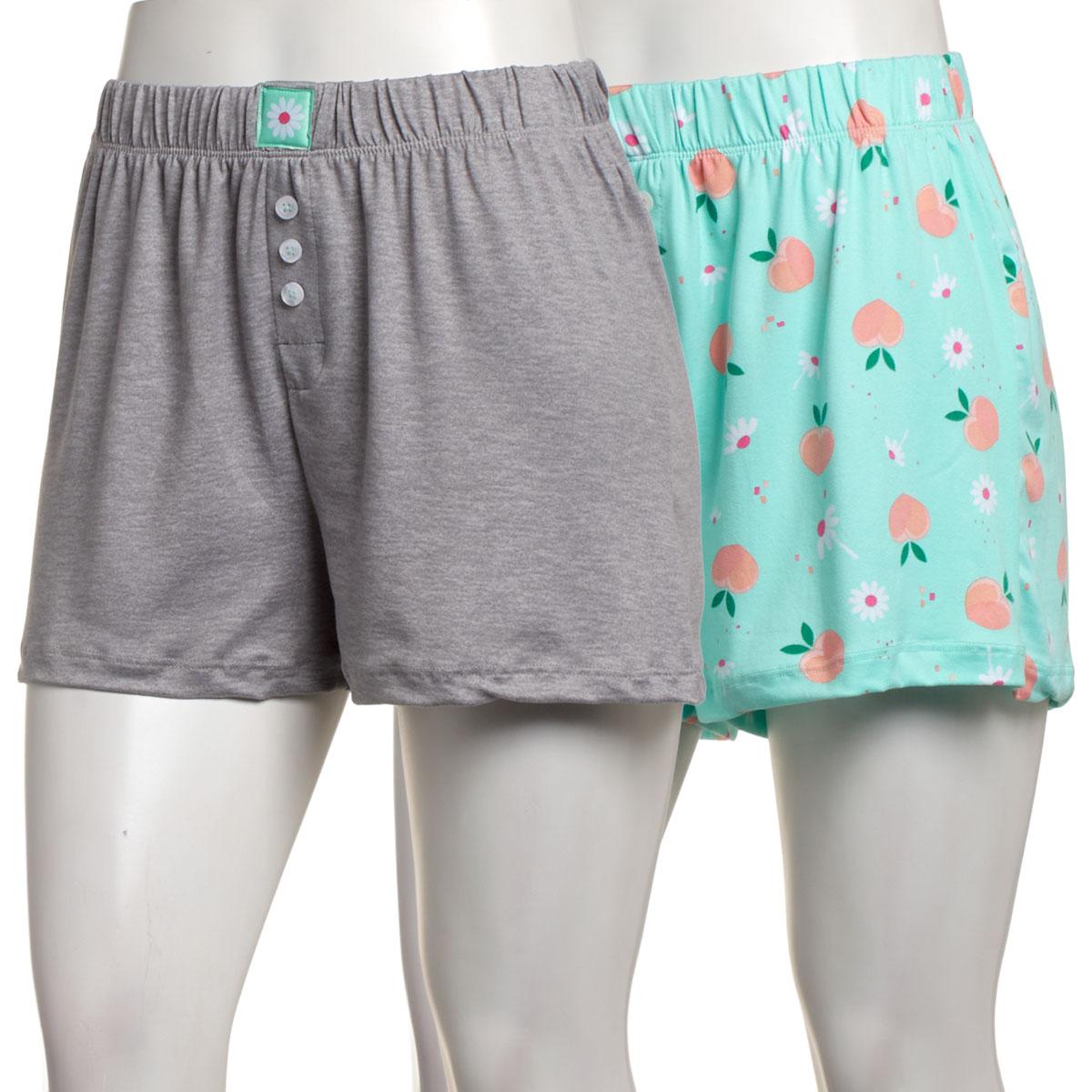 Click here for Juniors Pillow Talk 2pk. Peaches & Solid Pajama Sh... prices