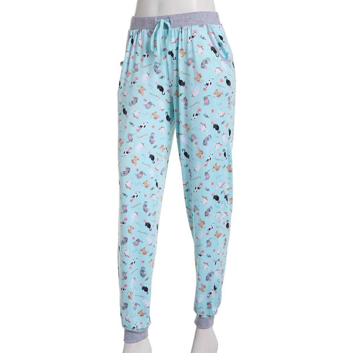 Click here for Juniors Pillow Talk Playful Cat Jogger Pajama Pant... prices
