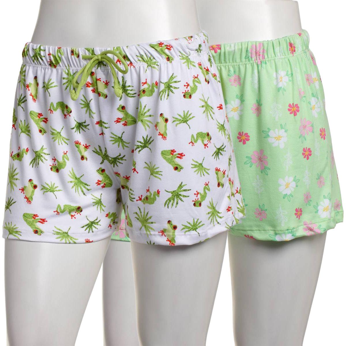 Click here for Juniors Pillow Talk 2pk. Frogs & Floral Pajama Sho... prices