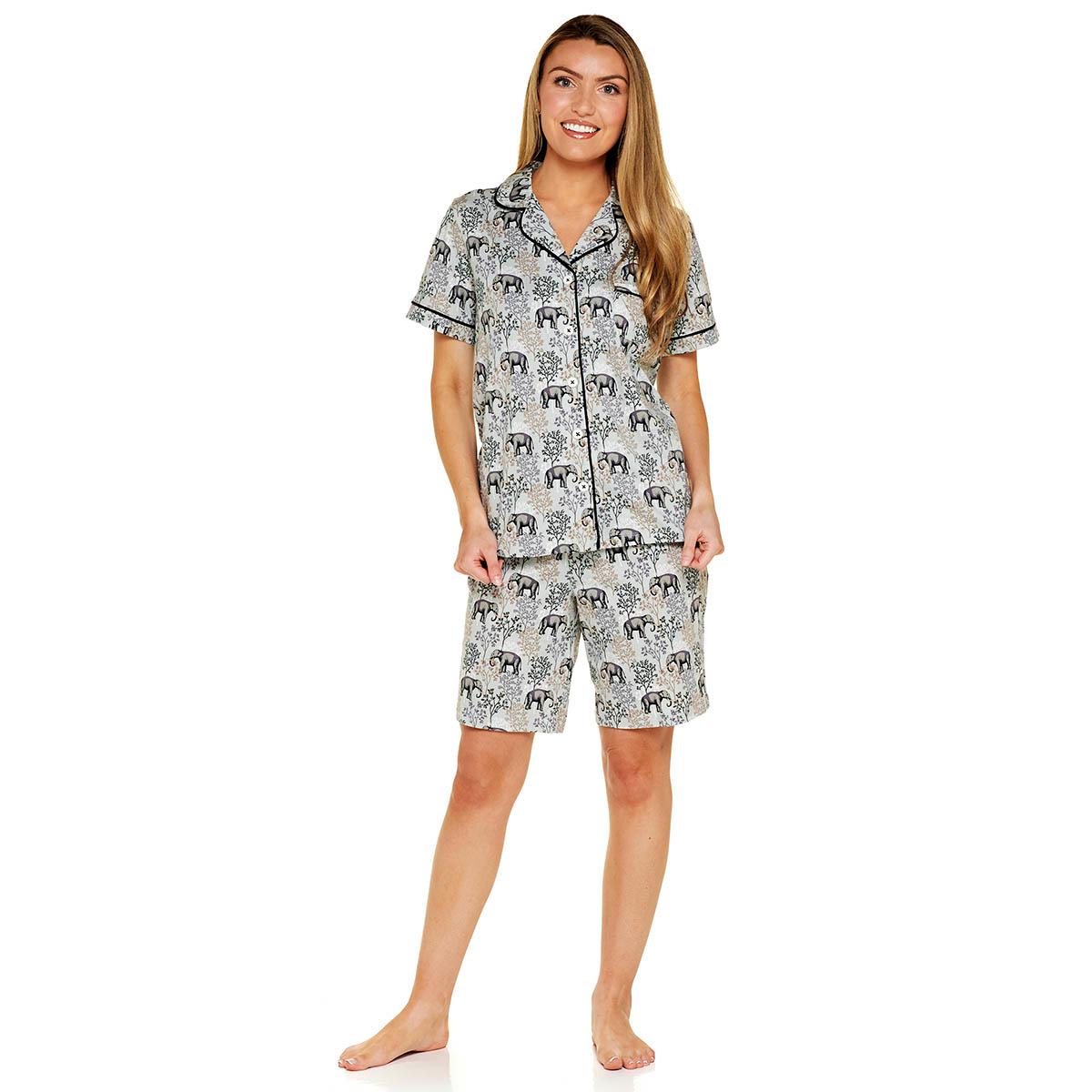 Click here for Womens Poppy & Clay Short Sleeve Elephant Bermuda... prices