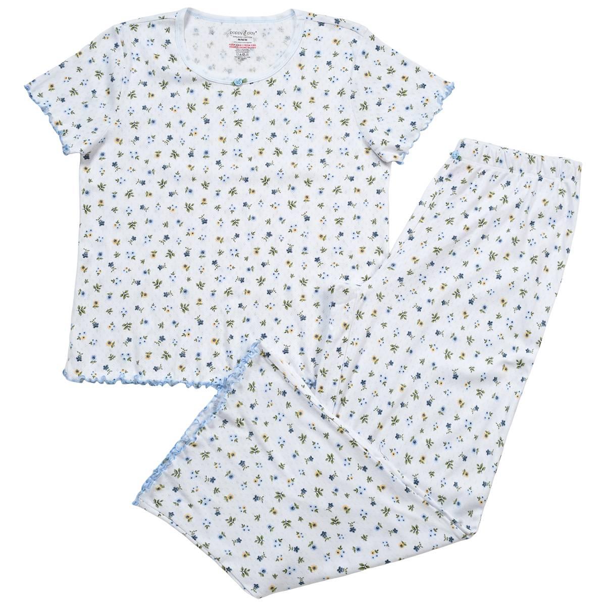 Click here for Womens Poppy & Clay Short Sleeve Ditsy Pajama Set prices