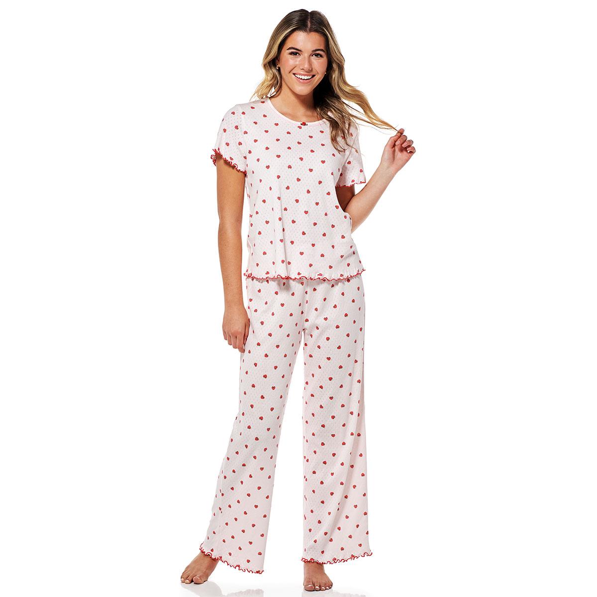 Click here for Womens Poppy & Clay Short Sleeve Strawberry Pajama... prices