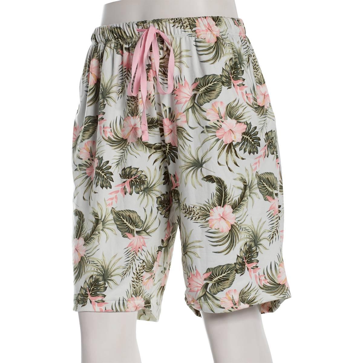 Click here for Womens Rene Rofe(R) Hibiscus Floral Bermuda Pajama... prices