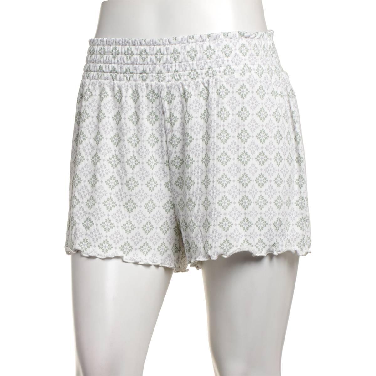 Click here for Womens Rene Rofe(R) Geo Sleep Smocked Pajama Short... prices