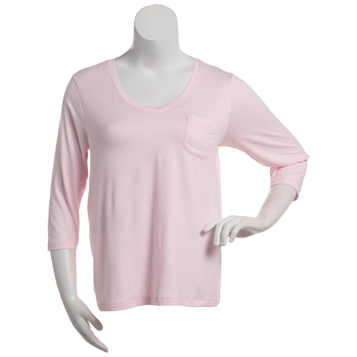 Click here for Womens Rene Rofe(R) 3/4 Sleeve V-Neck Pajama Tee prices