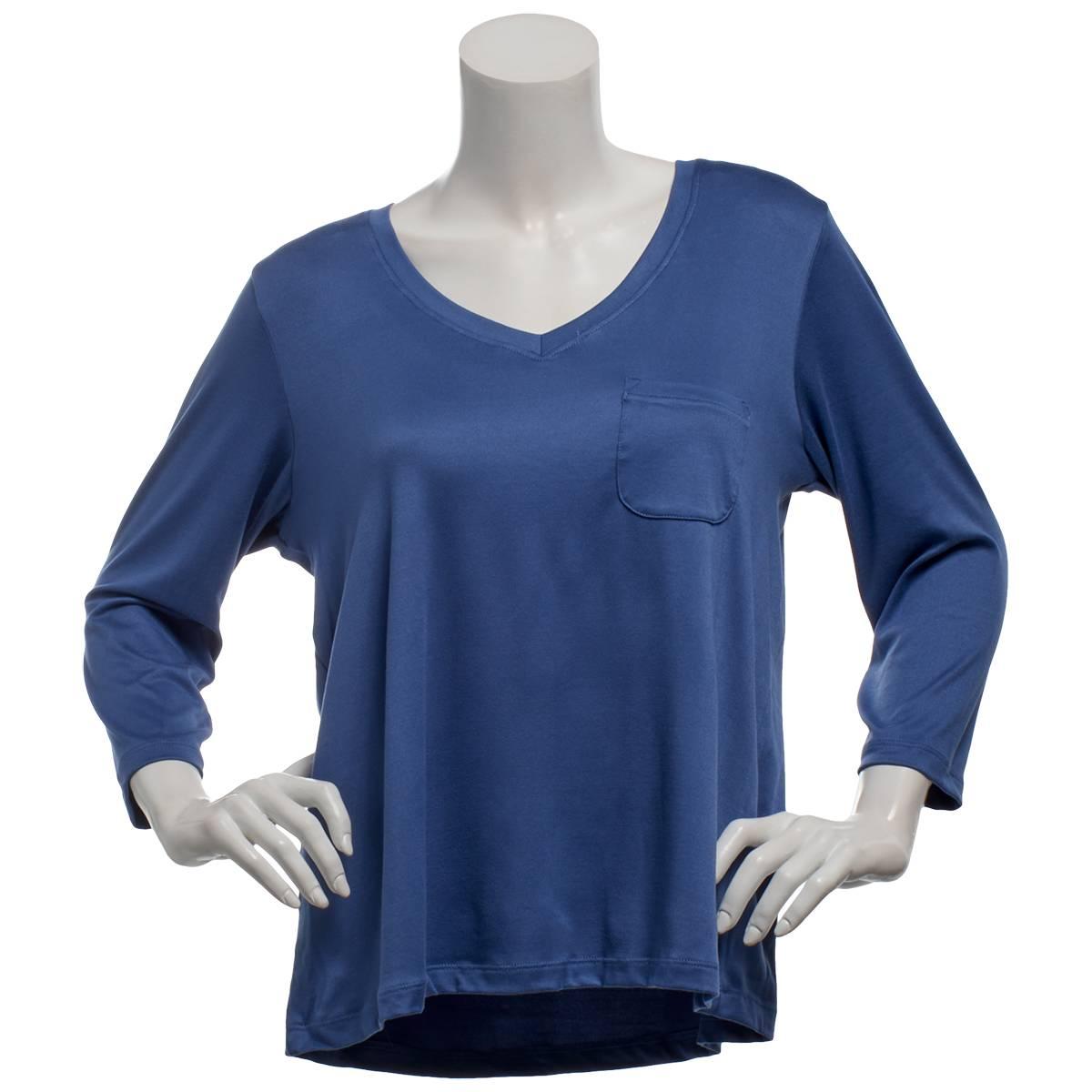 Click here for Womens Rene Rofe(R) 3/4 Sleeve V-Neck Pajama Tee prices