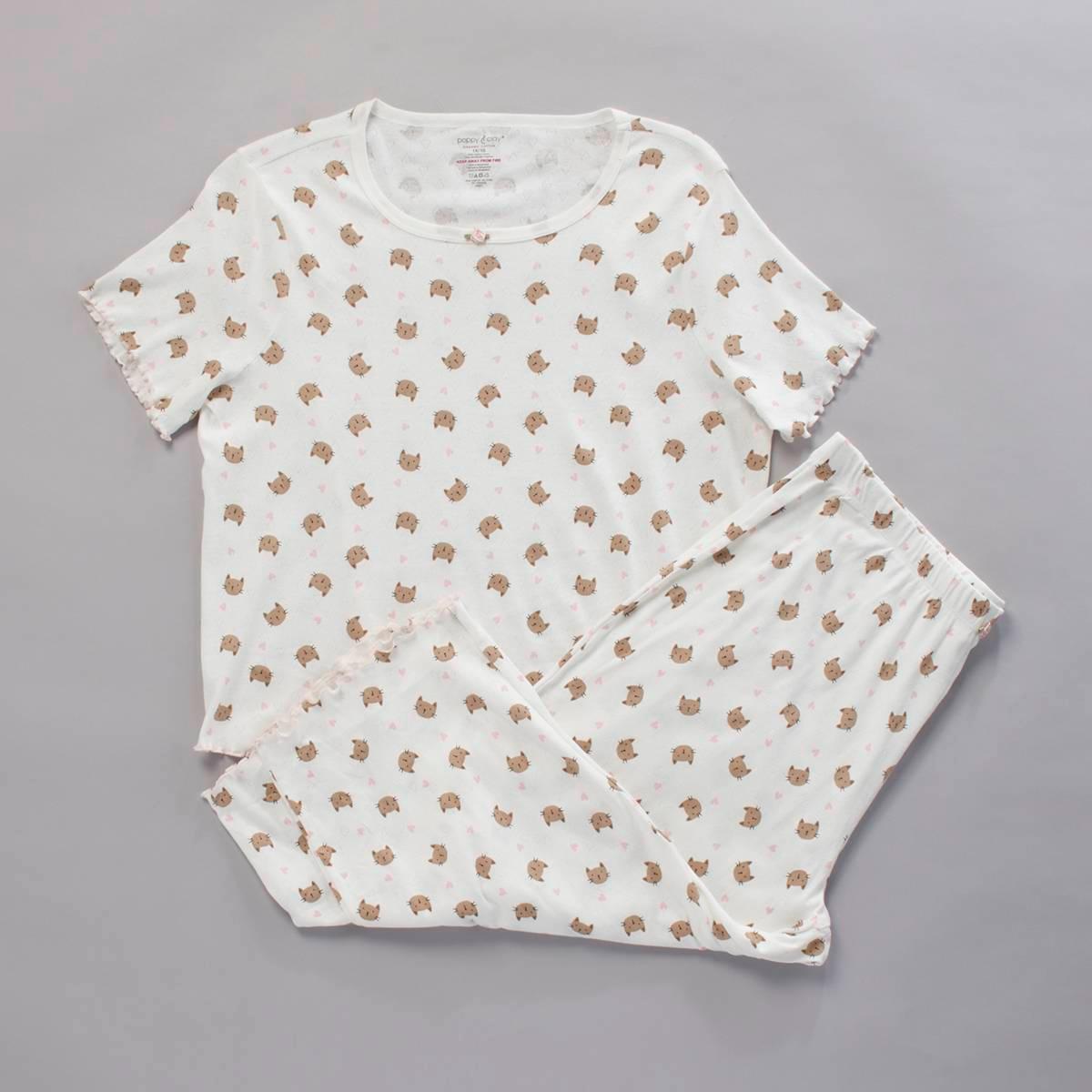 Click here for Plus Size Poppy & Clay Valentines Day Cats Pajama... prices