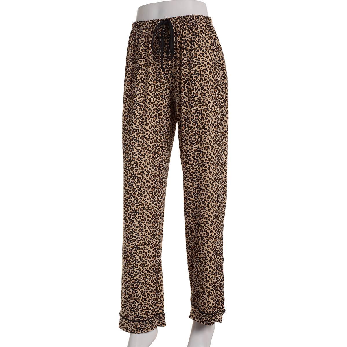 Click here for Womens Pillow Talk Leopard Poly Suede Pajama Pants prices
