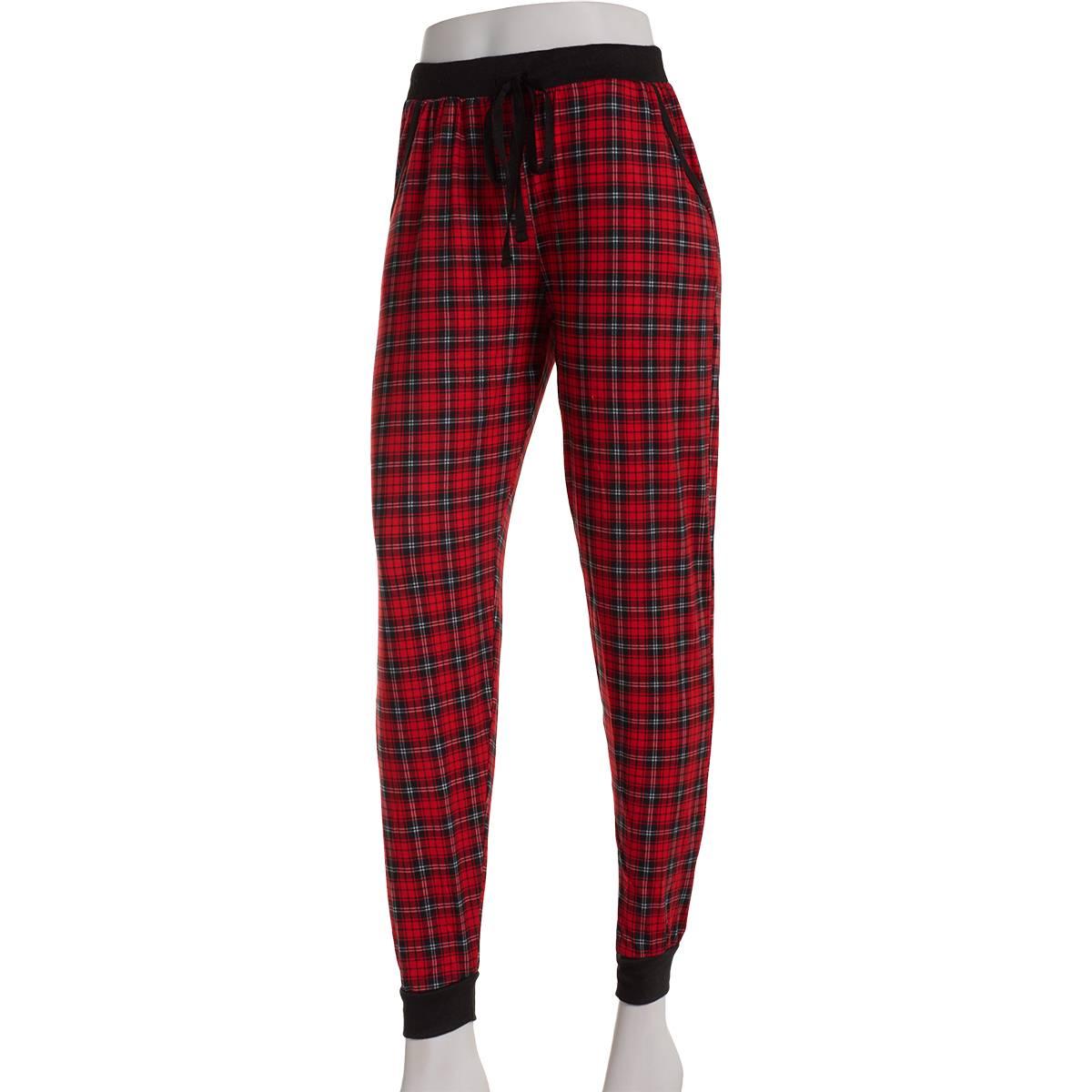 Click here for Womens Pillow Talk Plaid Poly Suede Pajama Pants prices