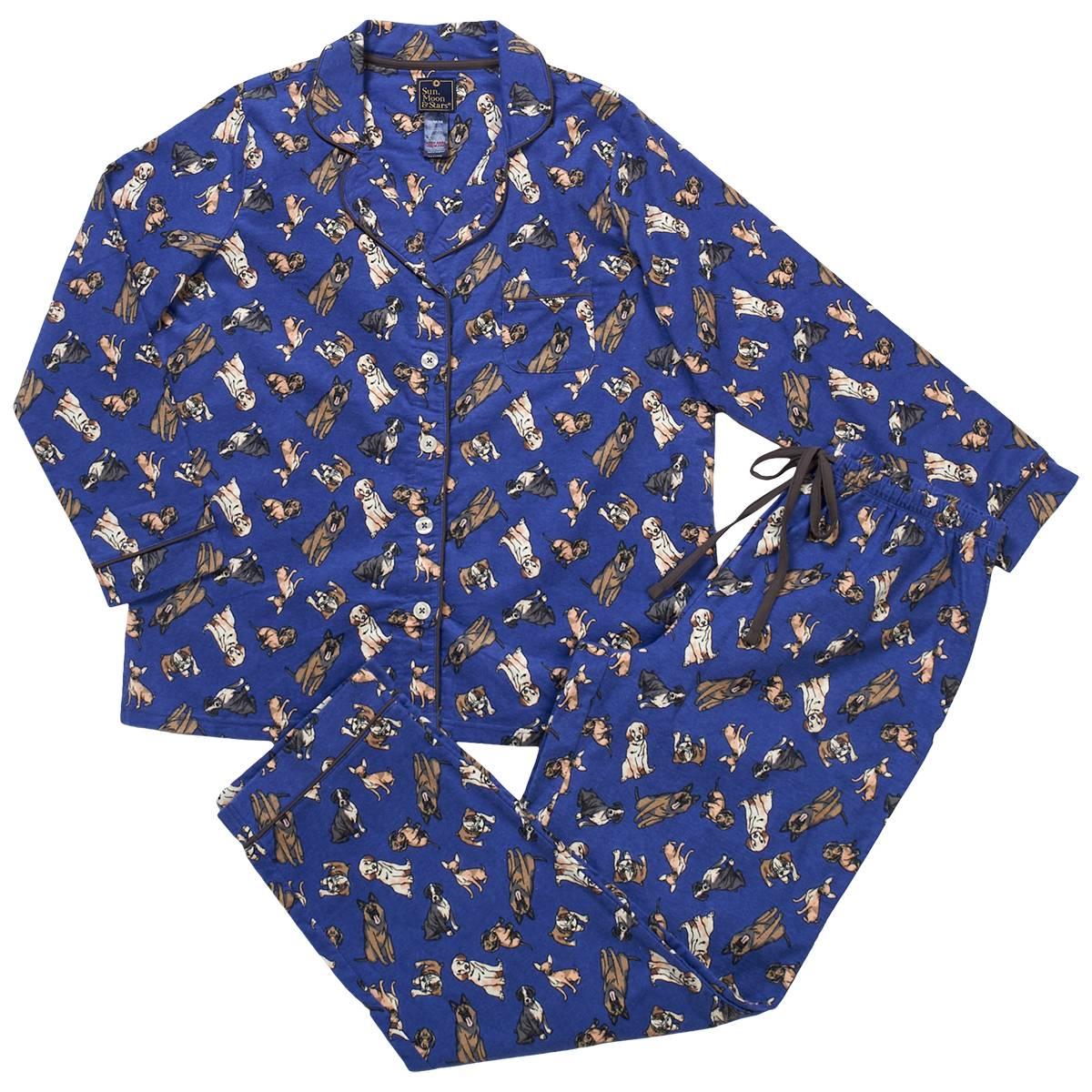 Click here for Womens Rene Rofe(R) Cotton Flannel Dogs Notch Coll... prices