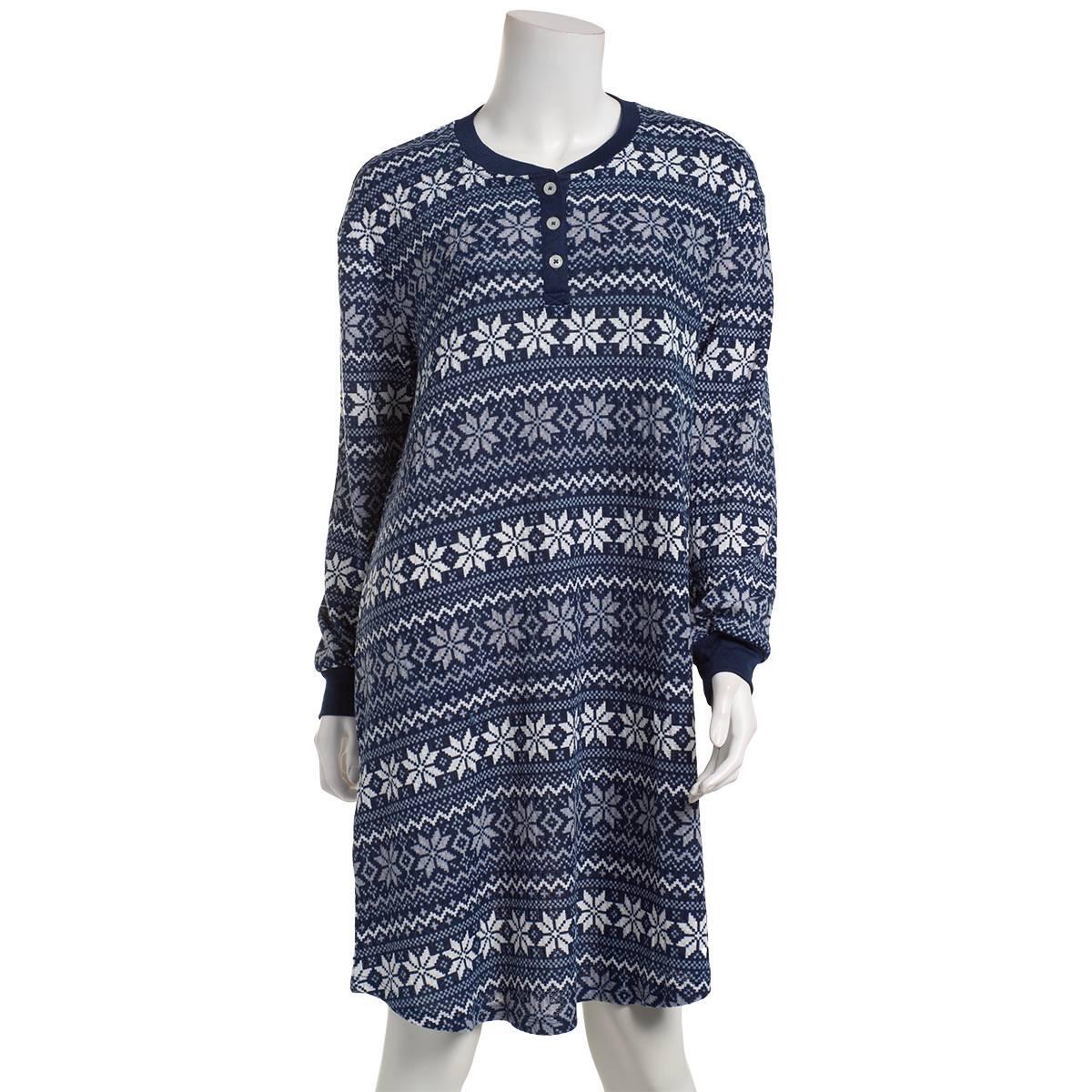 Click here for Womens Rene Rofe Waffle Knit Snowflake Fair Isle N... prices