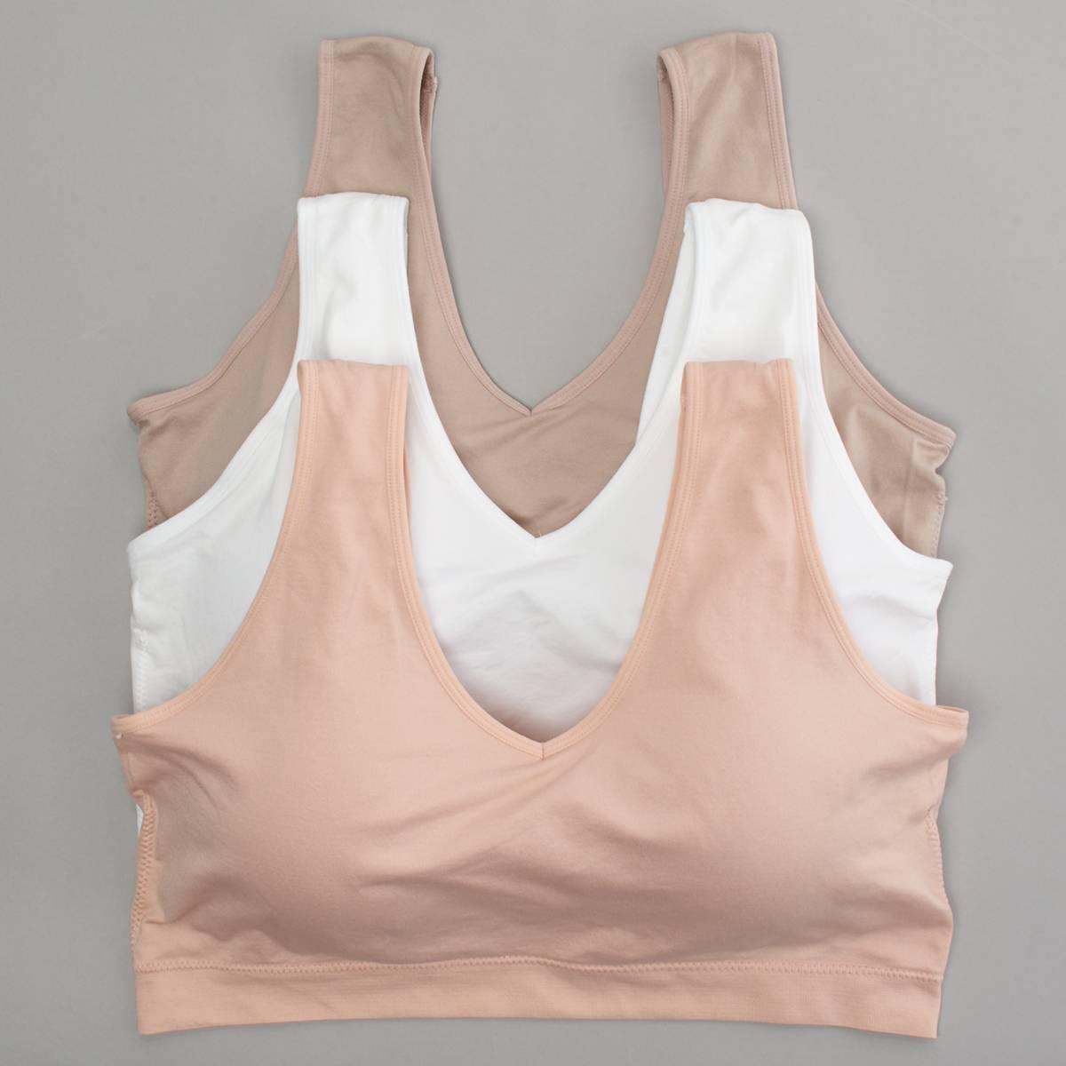 Click here for Juniors Plus Rene Rofe(R) 3pk. Seamless Bralettes... prices