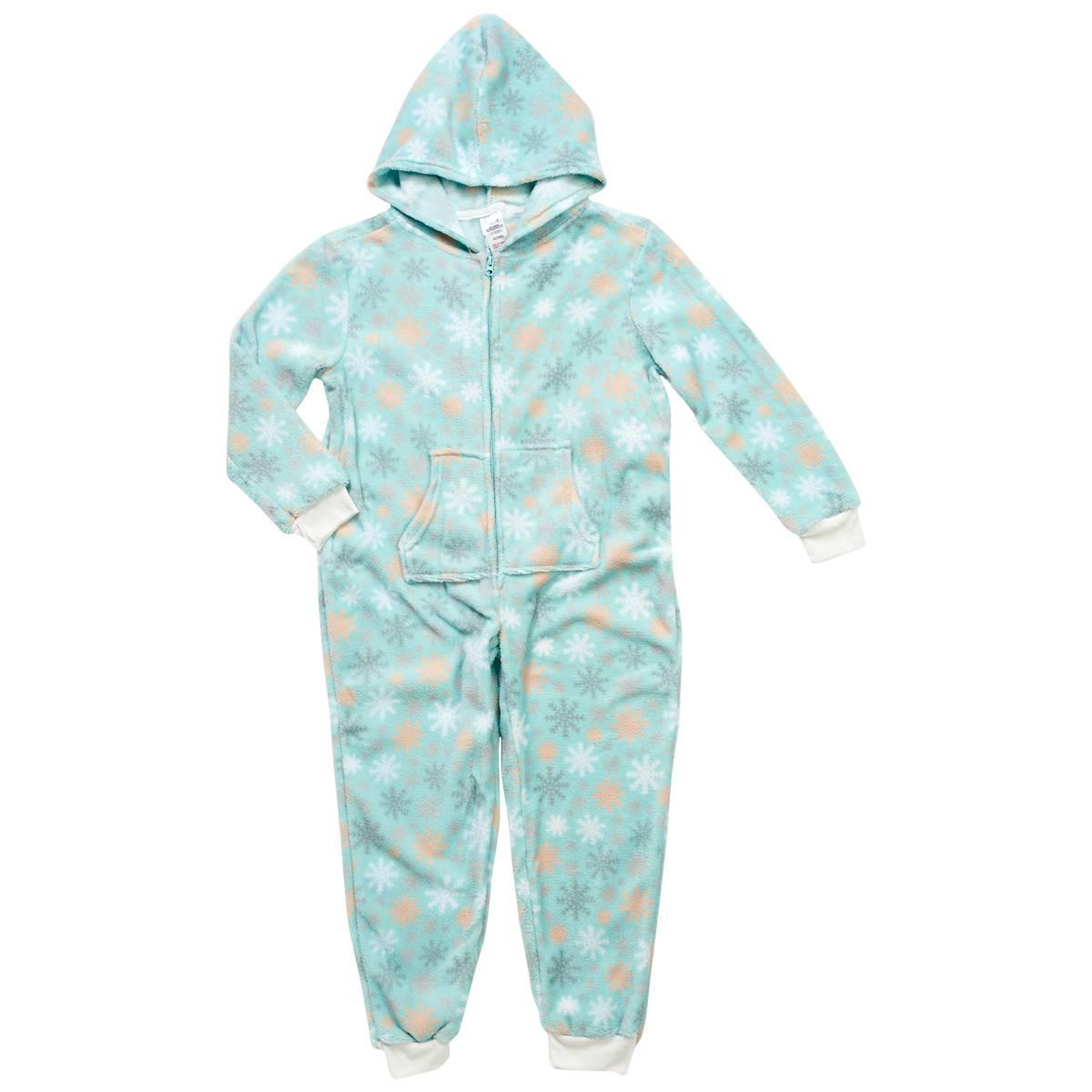 Click here for Girls Rene Rofe(R) Frosty Hugs Snowflake Onesie Pa... prices