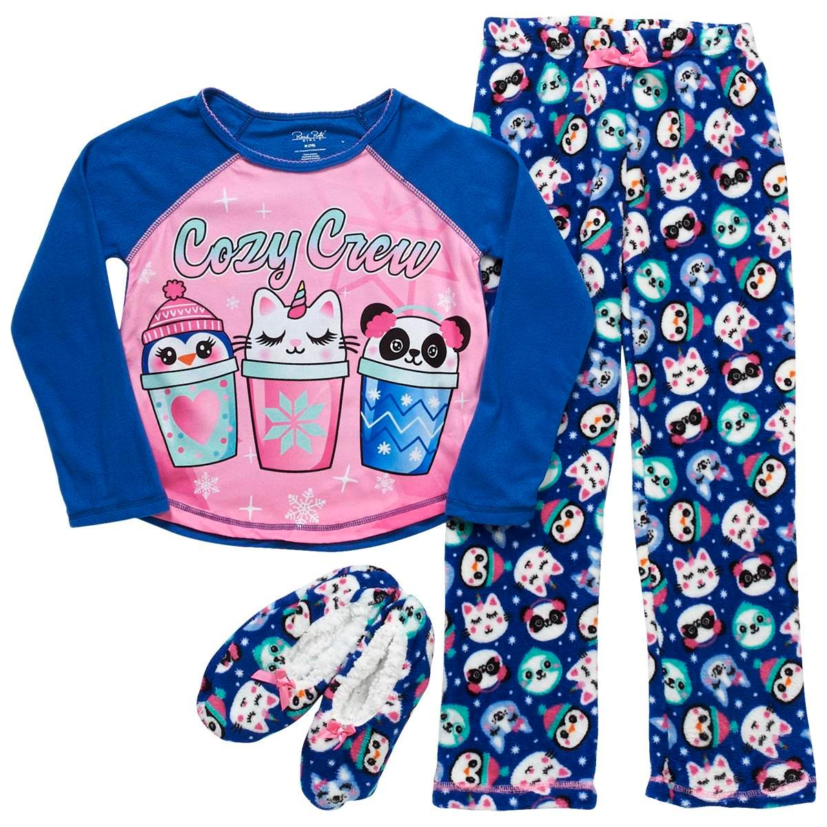 Click here for Girls Rene Rofe(R) Chillin Out Cozy Crew 3pc. Paja... prices