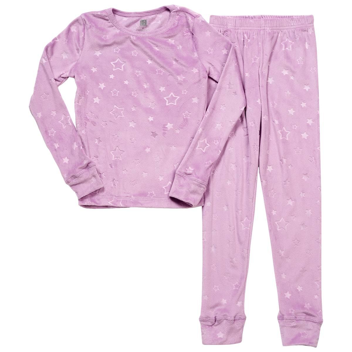 Click here for Girls Lala(R) 2pc. Embossed Velour Stars Snug Fit... prices