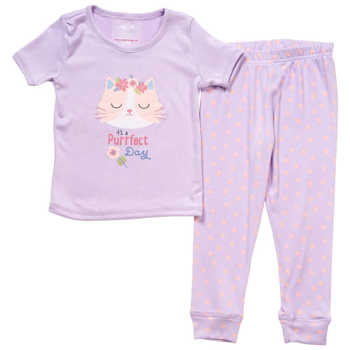 Click here for Girls Rene Rofe(R) 2pc. Purrfect Day Dot Hacci Paj... prices