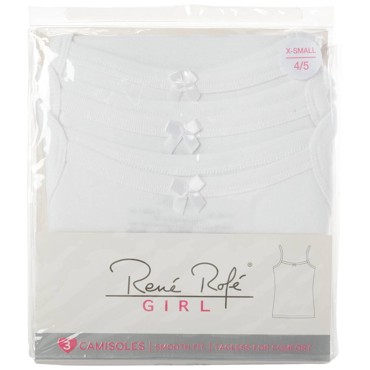 Click here for Girls Rene Rofe(R) 3pk. Solid Packaged Camisoles prices
