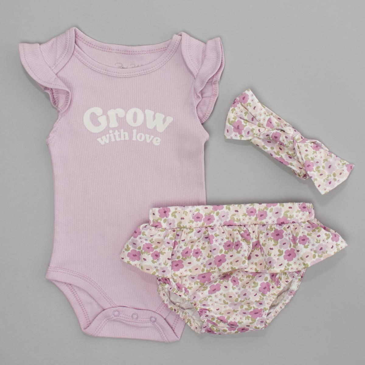 Click here for Baby Girl (NB-9M) Rene Rofe(R) Grow Bodysuit & Flo... prices