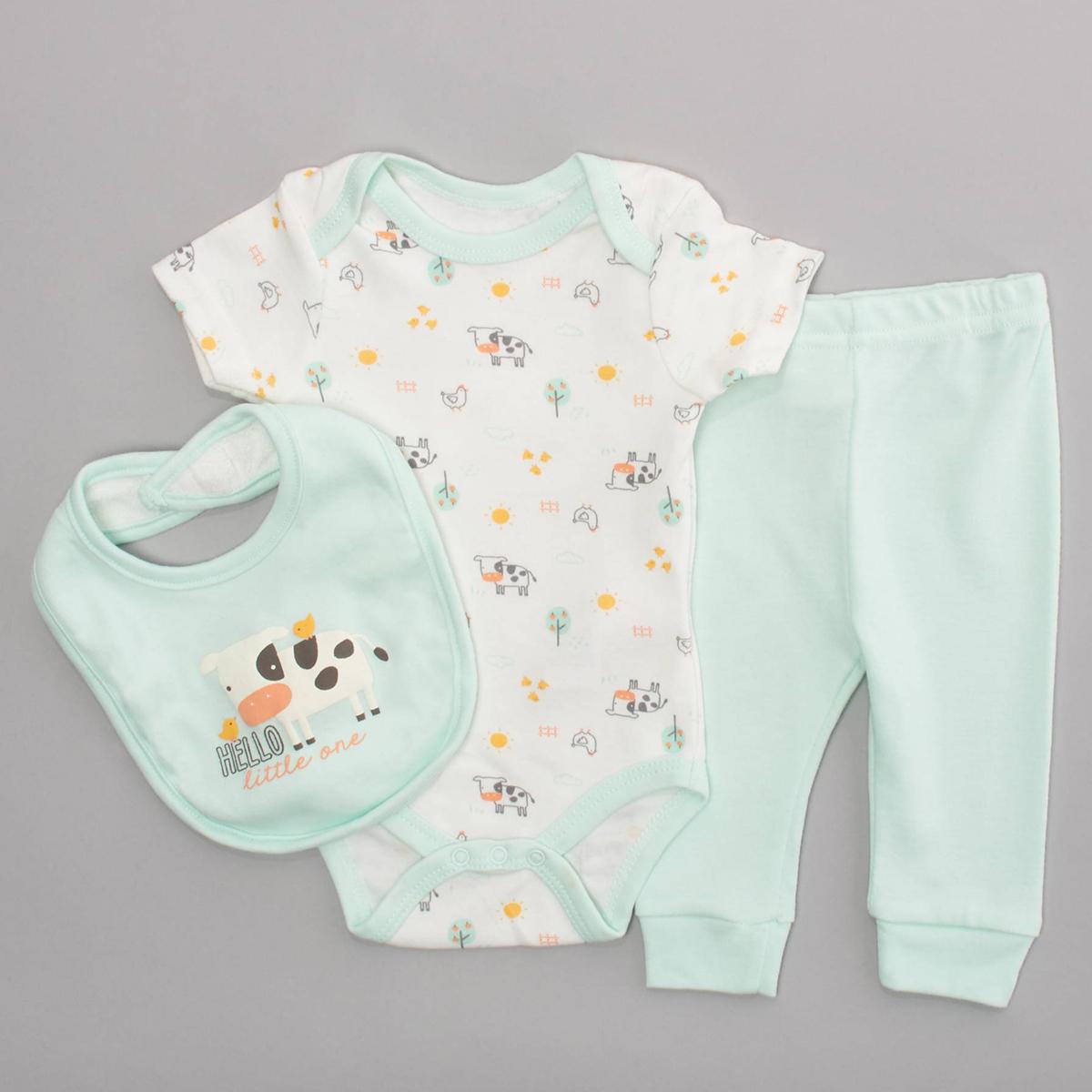 Click here for Baby Unisex (NB-9M) baby views(R) 3pc. Hello Cow B... prices