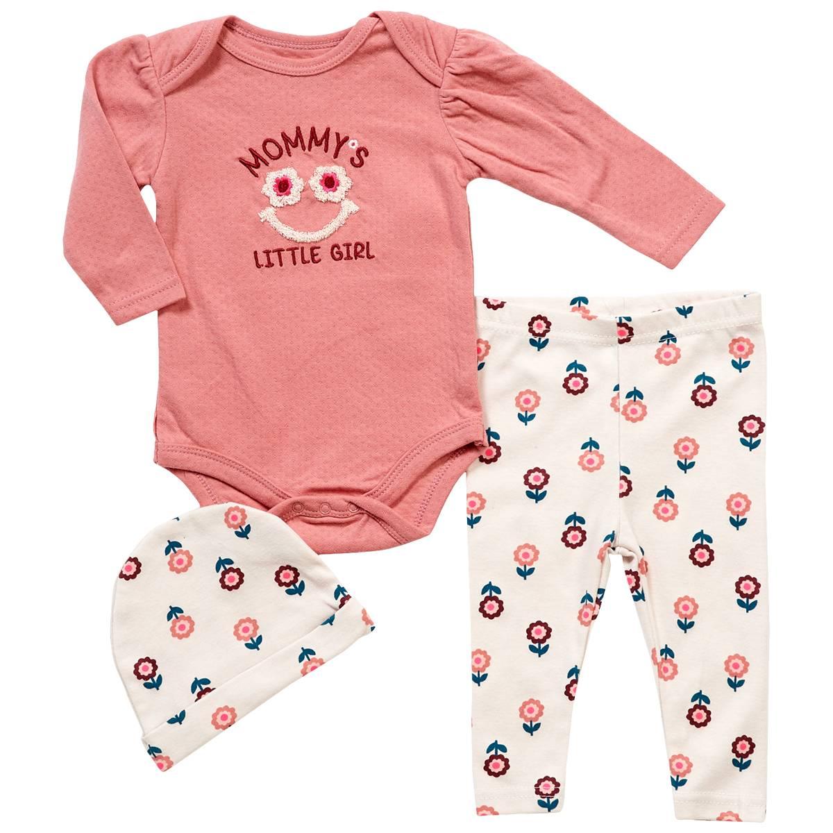 Click here for Baby Girl (NB-9M) bon bebe(R) 3pc. Mommy Flower Bo... prices