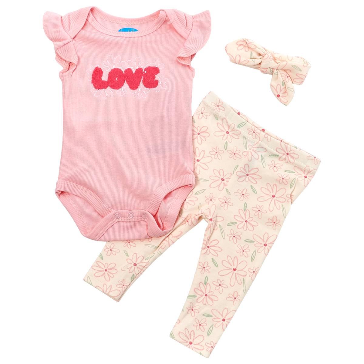 Click here for Baby Girl (NB-9M) bon bebe(R) Love Bodysuit Pants... prices