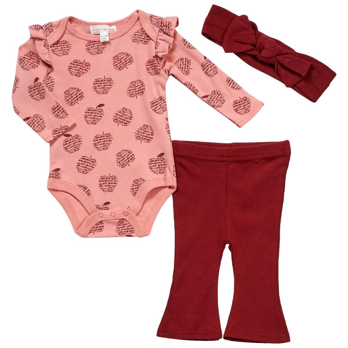 Click here for Baby Girl (NB-9M) Willow & Whimsy(R) 3pc. Apple Fl... prices