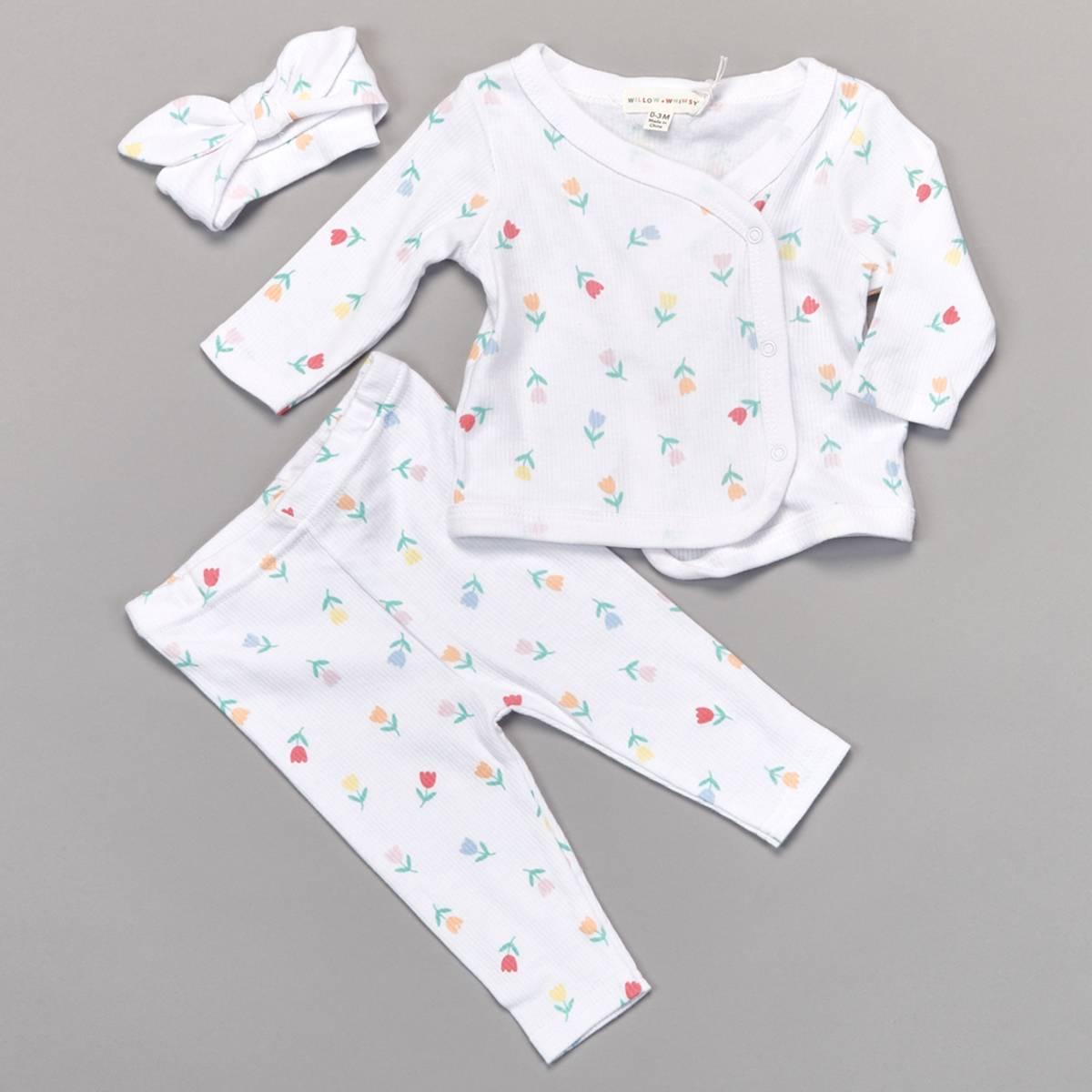 Click here for Baby Girl (NB-9M) Willow & Whimsy(R) 3pc. Tulip Ta... prices