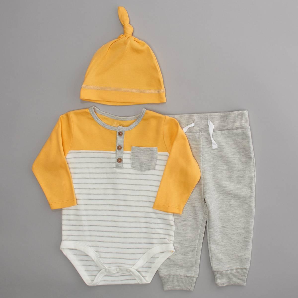 Click here for Baby Boy (NB-9M) Rene Rofe(R) 3pc. Marled Bodysuit... prices
