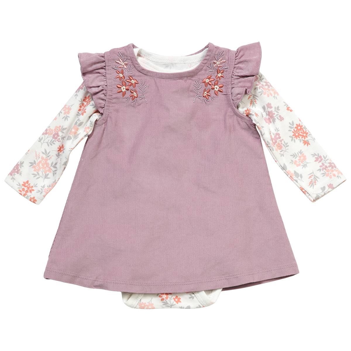 Click here for Baby Girl (NB-9M) Rene Rofe Mauve Corduroy Jumper... prices