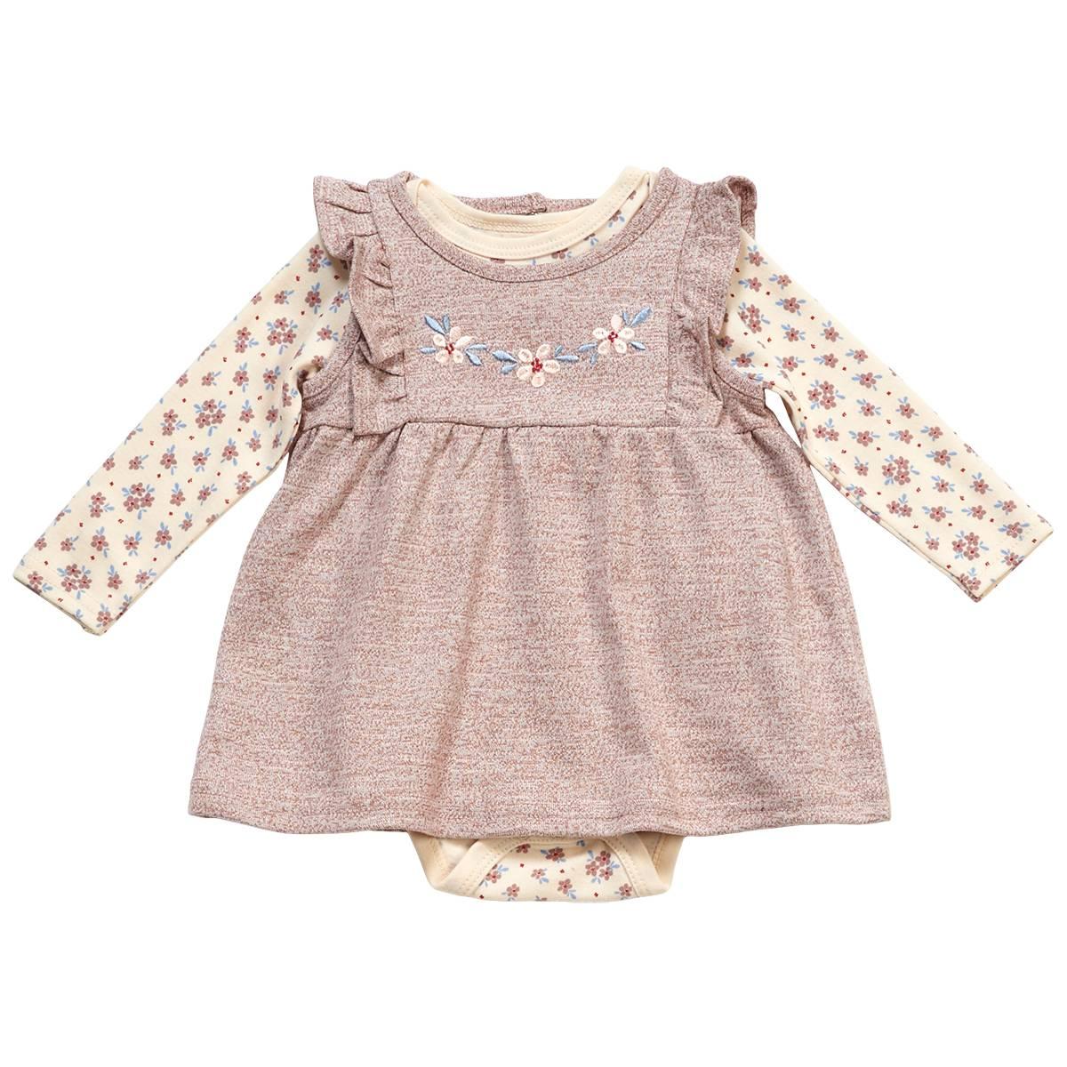 Click here for Baby Girl (NB-9M) Rene Rofe Marled Terry Jumper An... prices
