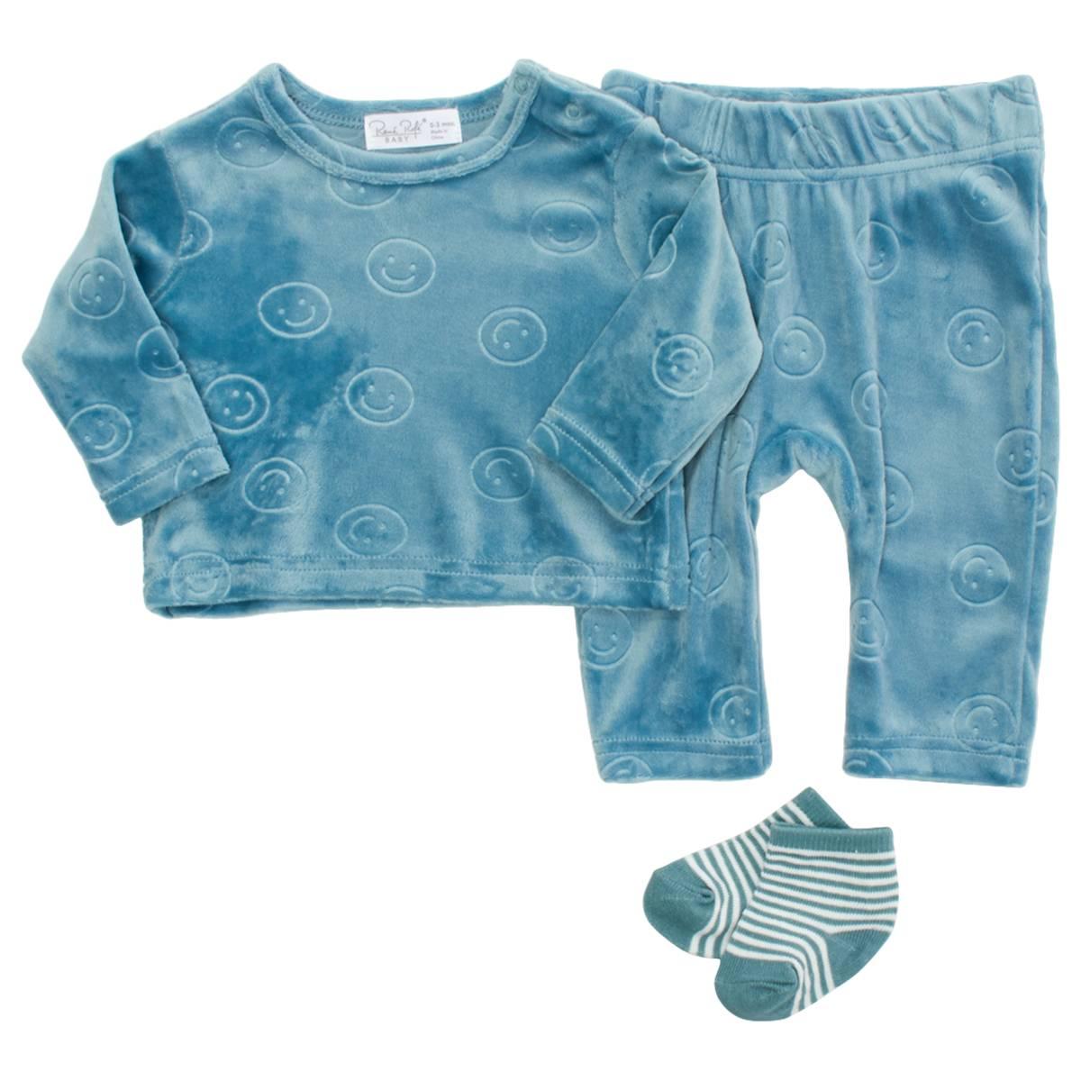 Click here for Baby Girl (NB-9M) Rene Rofe(R) Smiley Face Velour... prices