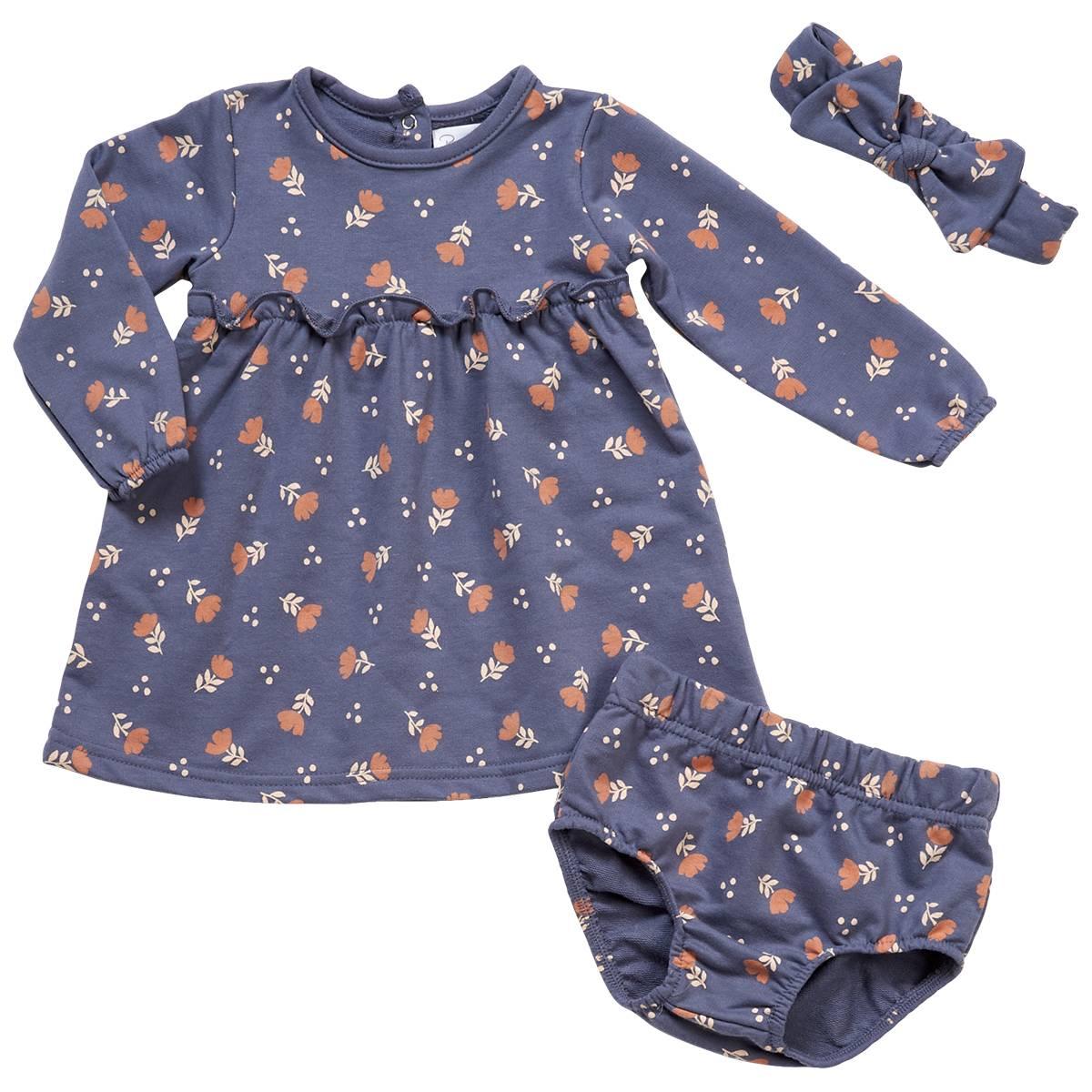 Click here for Baby Girl (NB-9M) Rene Rofe(R) 3pc. Floral Dot Dre... prices