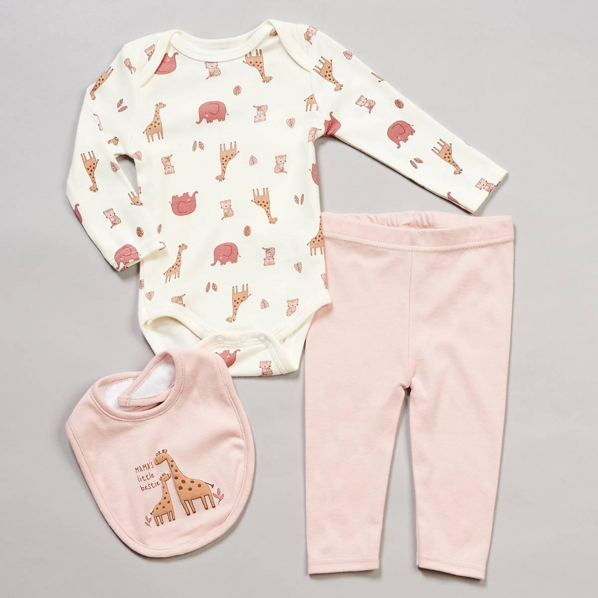Click here for Baby Girl (NB-9M) baby views(R) 3pc. Safari Bodysu... prices